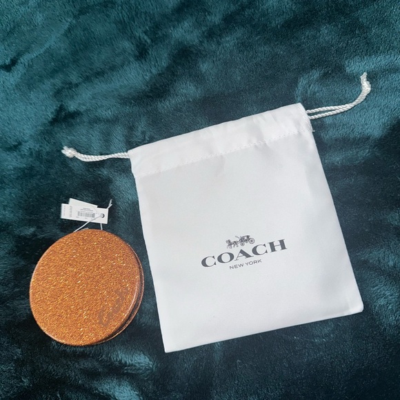 Coach | Other | Coach Sparkling Orange Compact Mirror With Coach ...